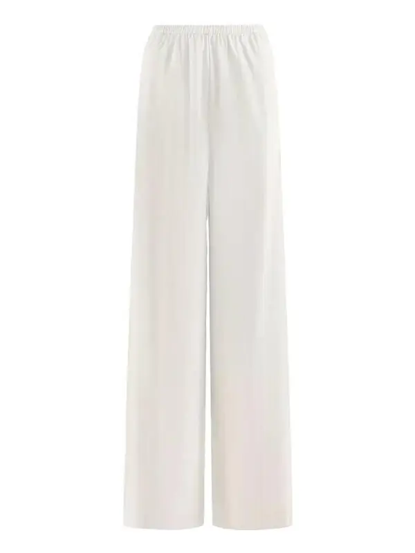 12 STOREEZ Mica Mercerised Cotton Wide-leg Trousers - White