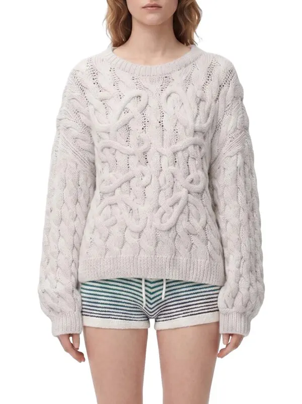 Loewe Cable Knit Sweater - Beige