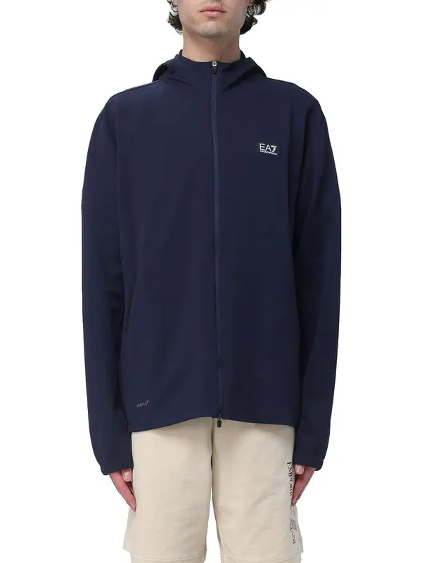EA7 Zip-up Hooded Jacket - Blue