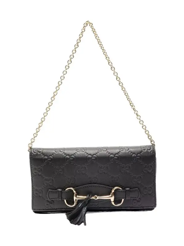 Gucci Horsebit Shoulder Bag - Black