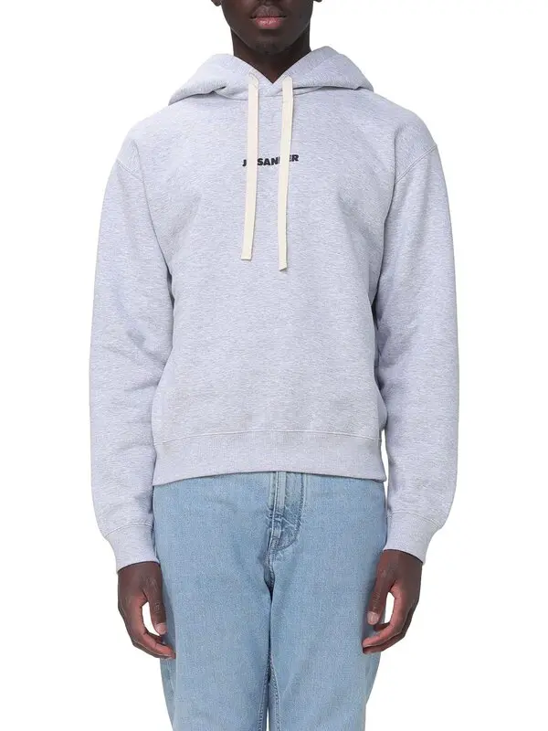 JIL SANDER Cotton Hoodie - Grey