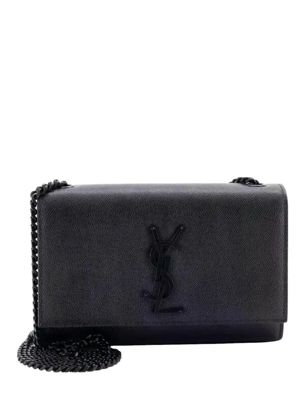 Saint Laurent Small Grainy Leather Crossbody Bag - Black