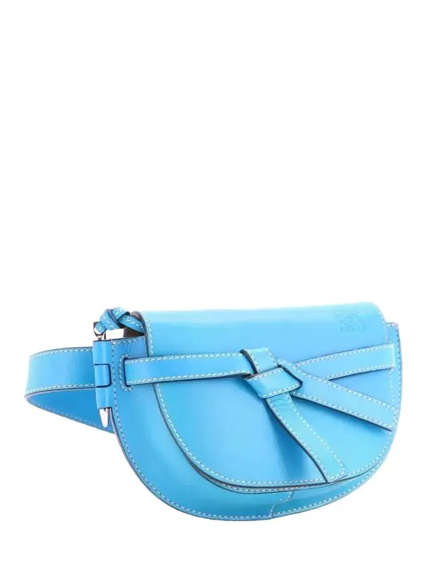 Loewe Gate Leather Mini Belt Bag - Blue