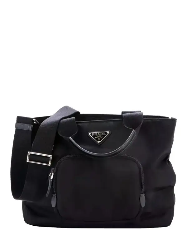 Prada Padded Tessuto Medium Tote Bag - Black