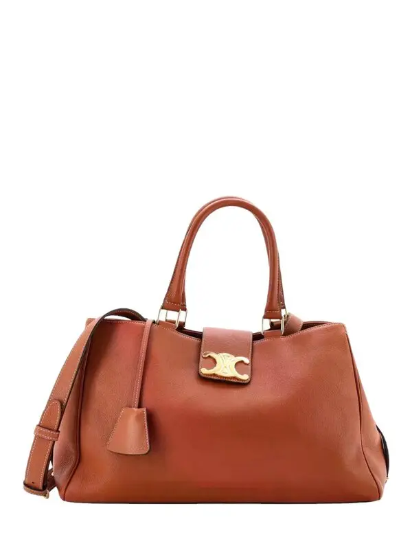 Celine Appoline Handbag In Calfskin - Brown