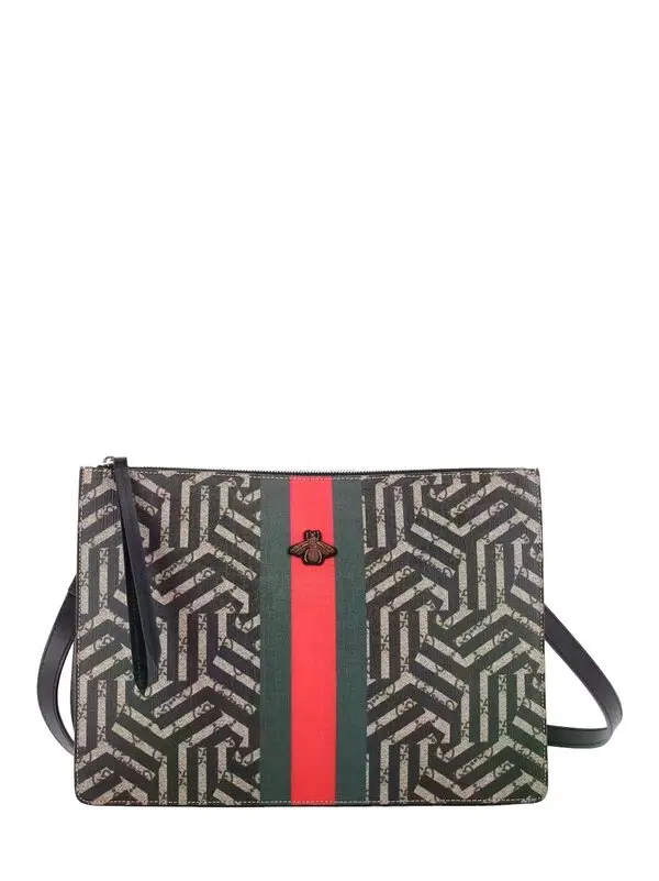 Gucci Caleido Gg Coated Canvas Messenger Bag - Black