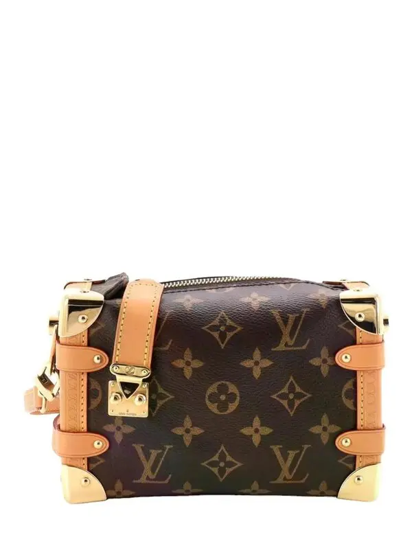 LOUIS VUITTON Side Trunk Handbag Monogram Canvas Pm - Brown