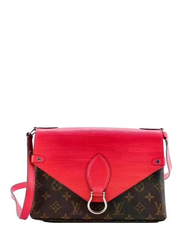 LOUIS VUITTON Saint Michel Monogram Canvas And Epi Leather Shoulder Bag - Pink