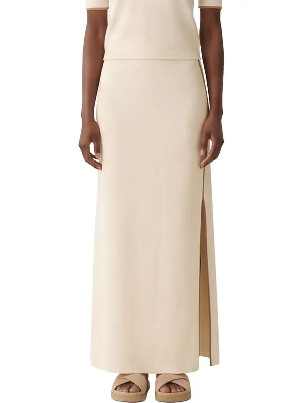 Fabiana Filippi Maxi Skirt With Side Slit - White