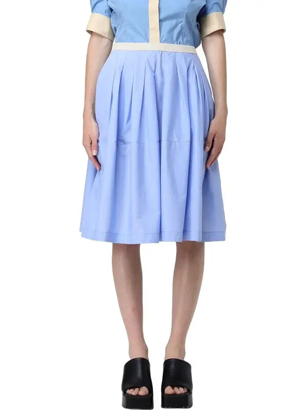 Marni Pleated Midi Skirt - Gnawed Blue