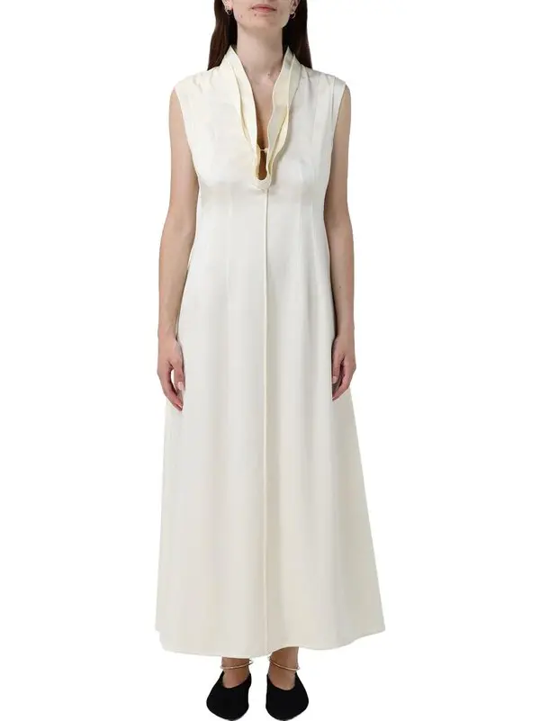 JIL SANDER Sleeveless Midi Dress - Ivory