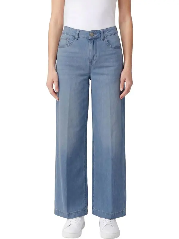 Liu Jo Cotton Lyocell Denim Wideleg Palazzo Jeans - Blue