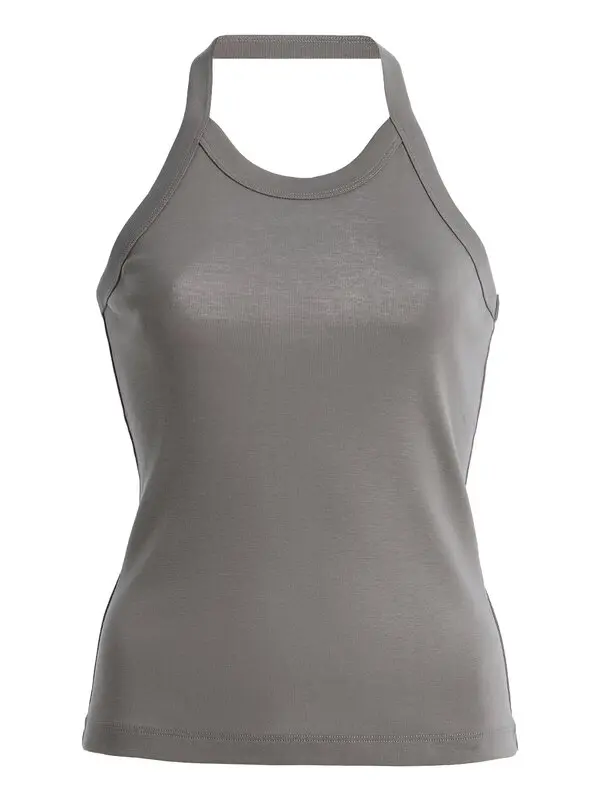 FLORE FLORE Angie Halter Neck Tank Top - Grey