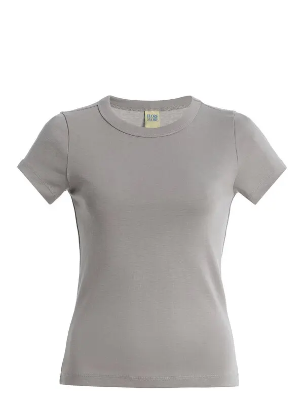 FLORE FLORE Car Cotton Baby Tee - Grey