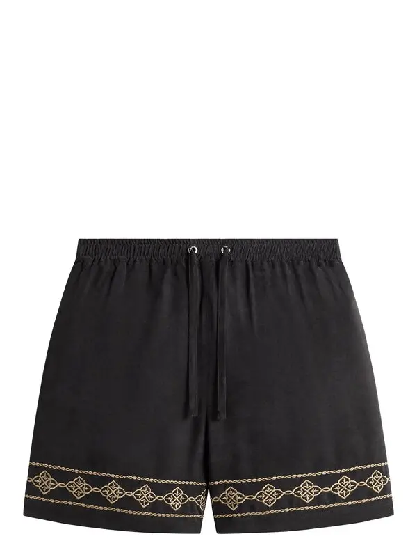 Kith Cupro Linen Cedar Short - Black