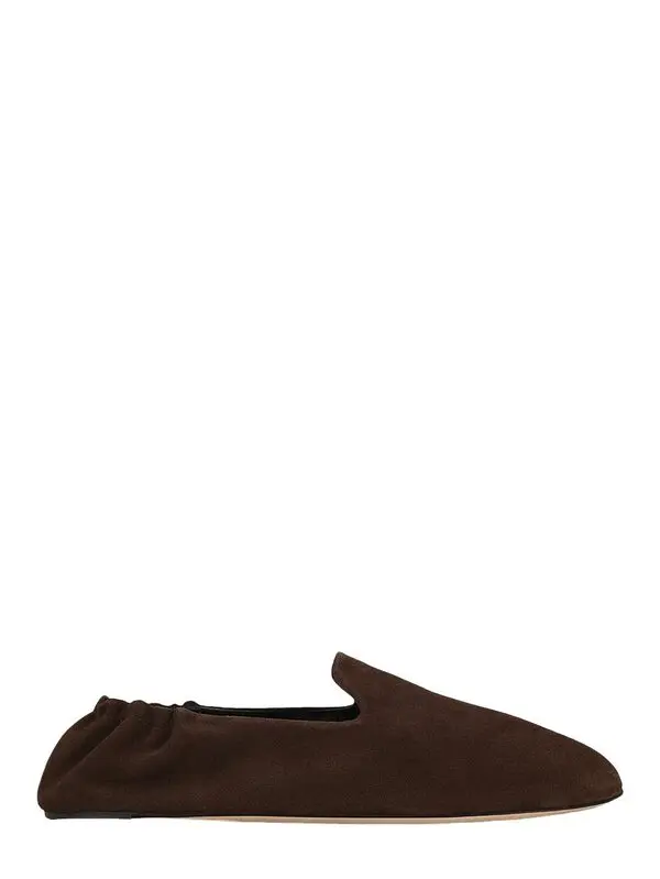 THE ROW Soft Mocassin Loafer - Brown