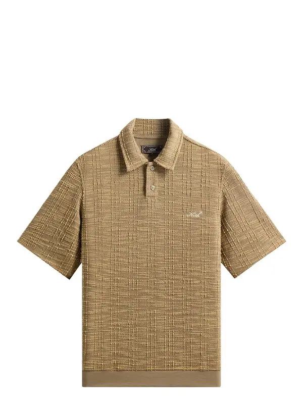 Kith High Twist Tweed Graham Polo - Tan