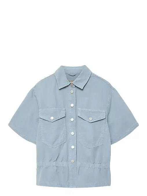 ALLSAINTS Tove Short-sleeved Shirt - Light Blue