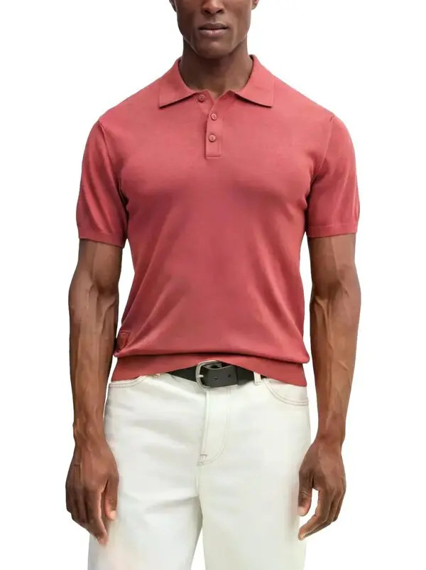 BLAUER. Buttoned Polo Shirt - Red