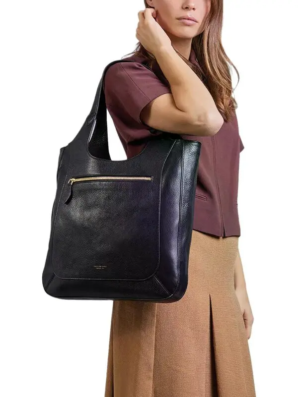 THE BRIDGE Leather Shoulder Bag - Black