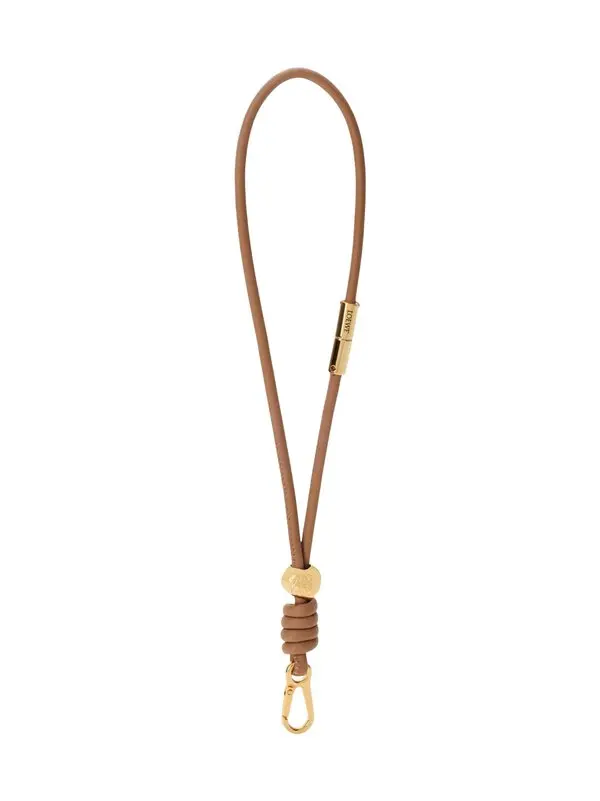 Loewe Leather Wrist Strap With Anagram Logo - Brown