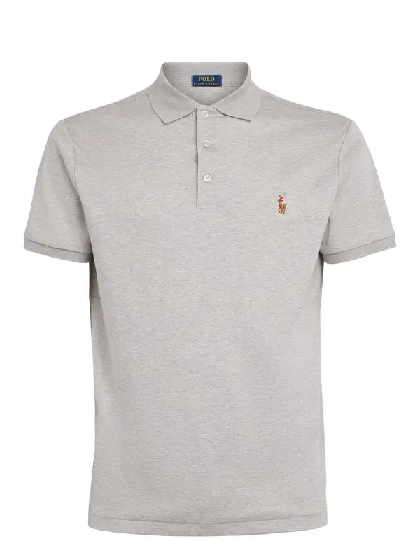 Polo Ralph Lauren Pima Cotton Slim Polo Shirt - Grey