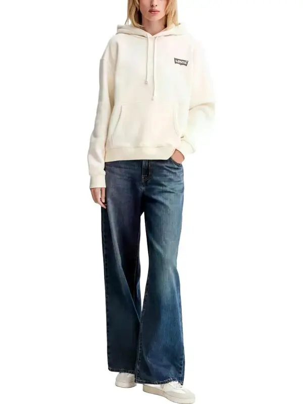 LEVI'S Logo Print Hoodie - Neutrals