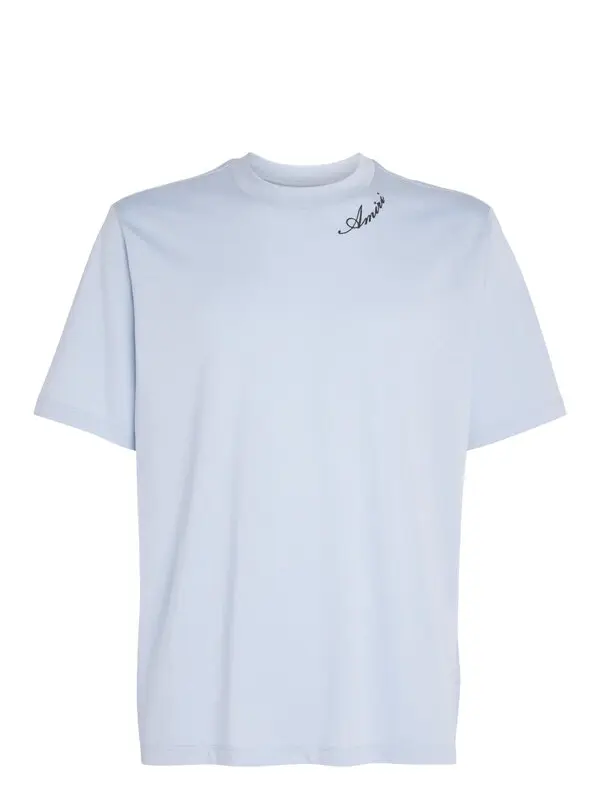 Amiri Cotton Script T-shirt - Blue