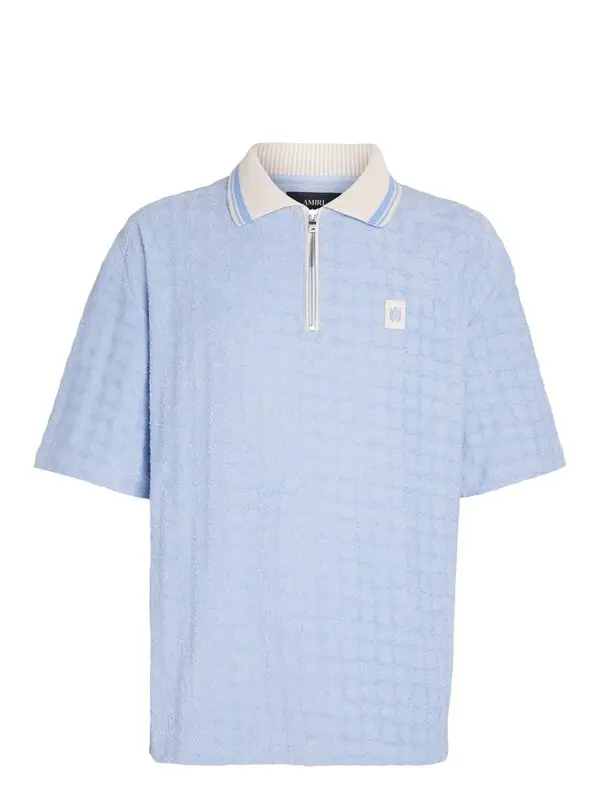 Amiri Ma Quad Zip-up Polo Shirt - Blue