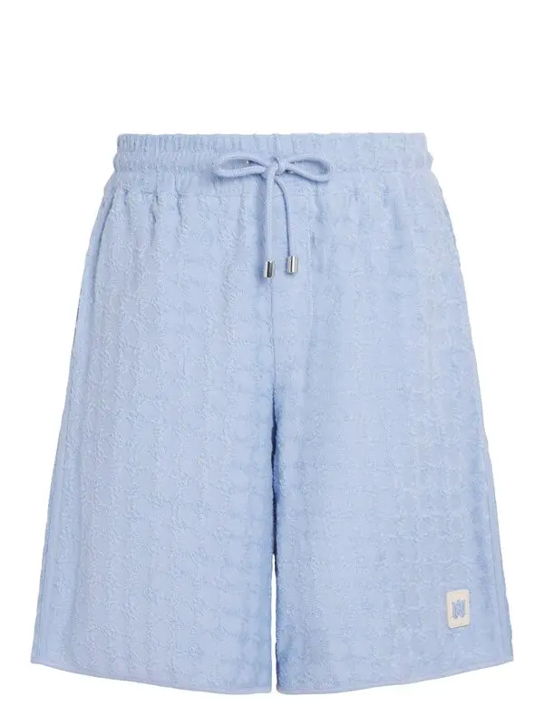 Amiri Ma Quad Monogram Jacquard Towelling Shorts - Blue