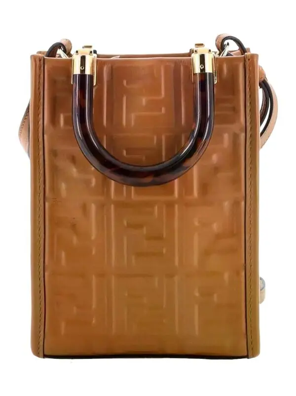 Fendi Sunshine Shopper Mini Tote Bag - Brown