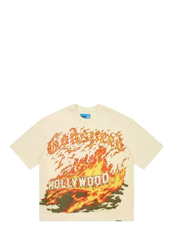 GODSPEED Hollywood Inferno 2 Graphic-print T-shirt - Neutrals