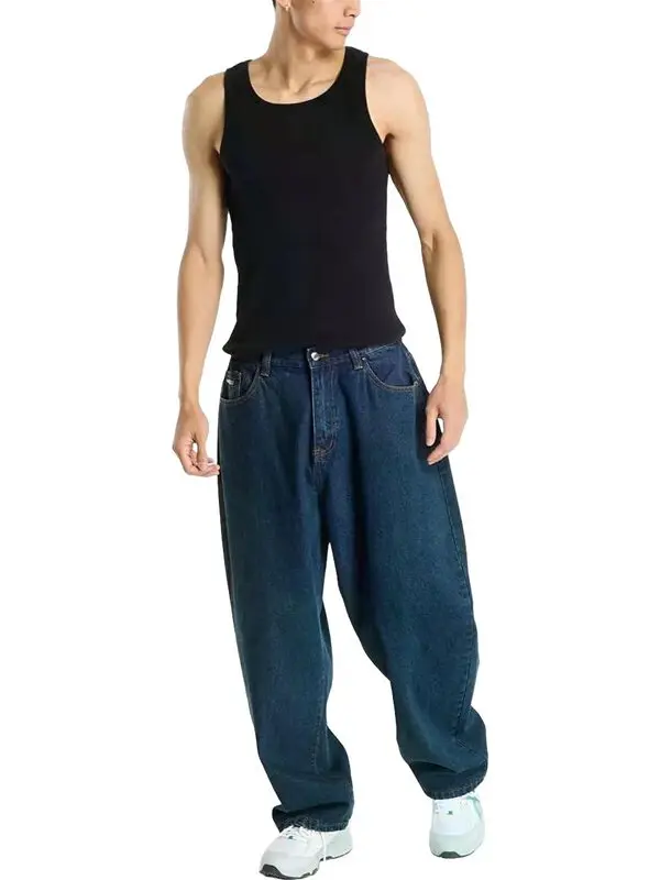 WASTED Logo-embroidered Jeans - Blue