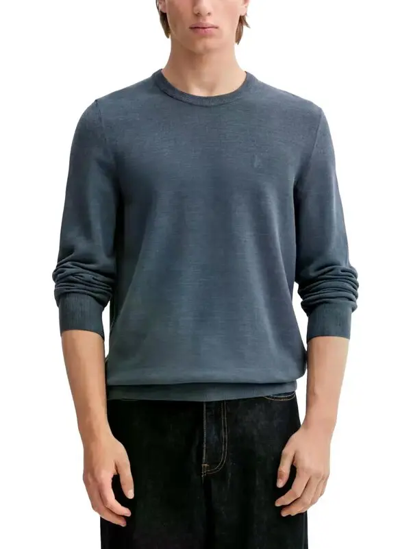 Marc O'polo Embroidered Crewneck Sweater - Blue