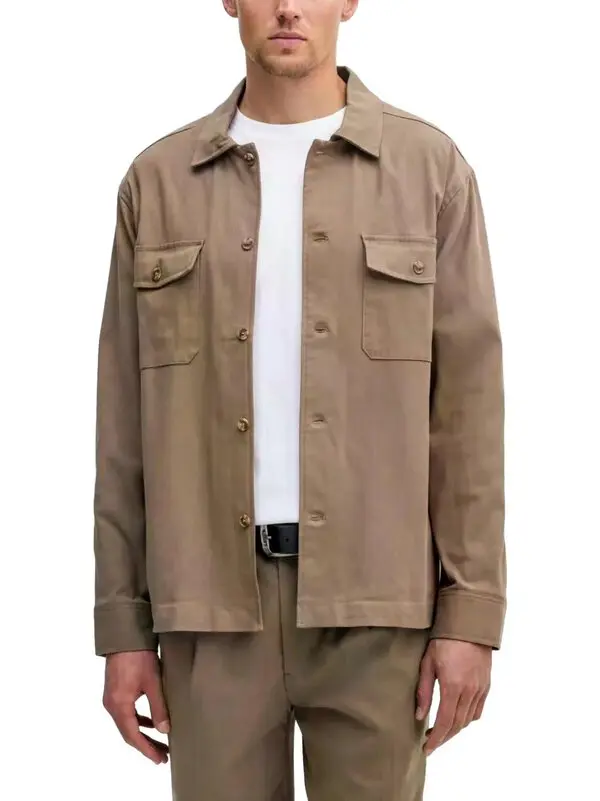 Guess Patch-pocket Shirt - Neutrals