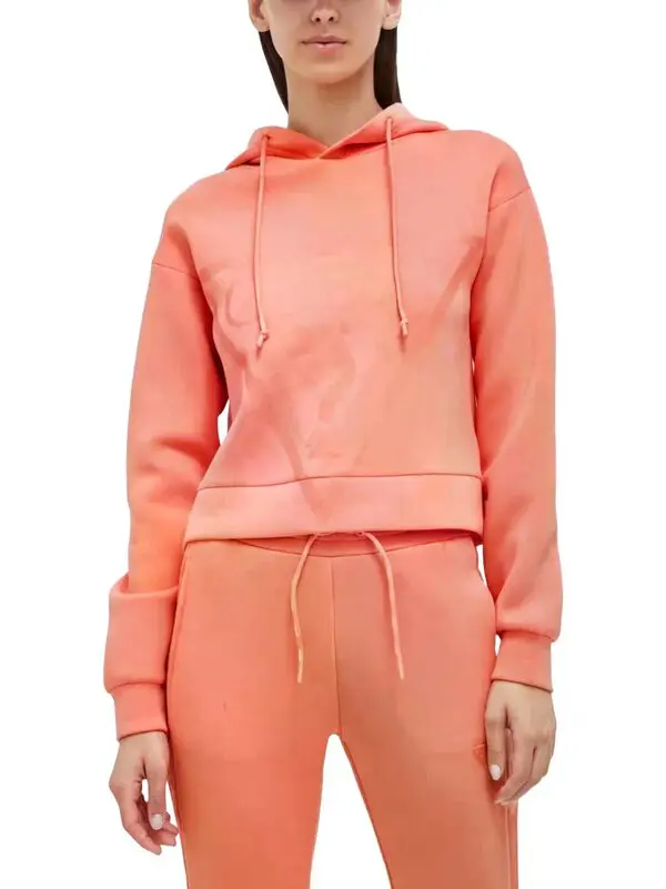 Guess Logo Print Hoodie - Orange