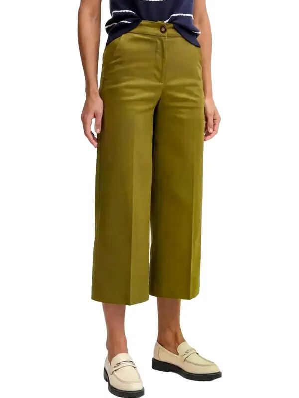 BENETTON Button Trousers - Green