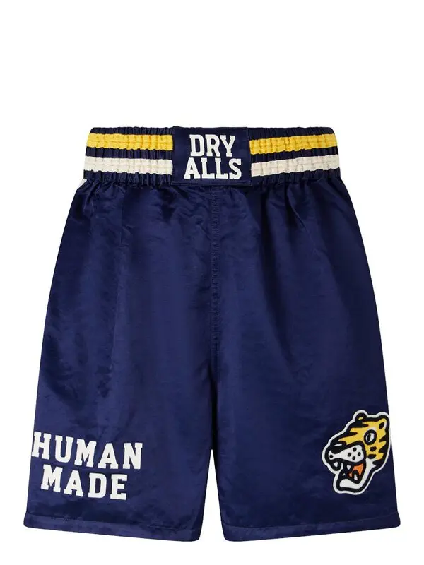 HUMAN MADE Logo-embroidered Athletic Shorts - Blue