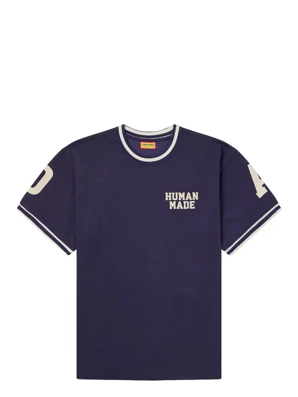 HUMAN MADE Logo-print Jersey T-shirt - Blue