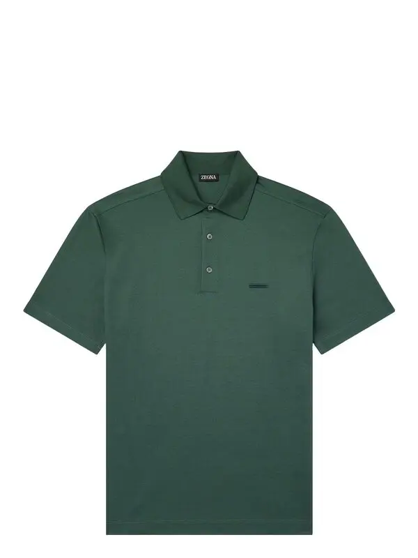 Zegna Cotton-piqué Polo Shirt - Green