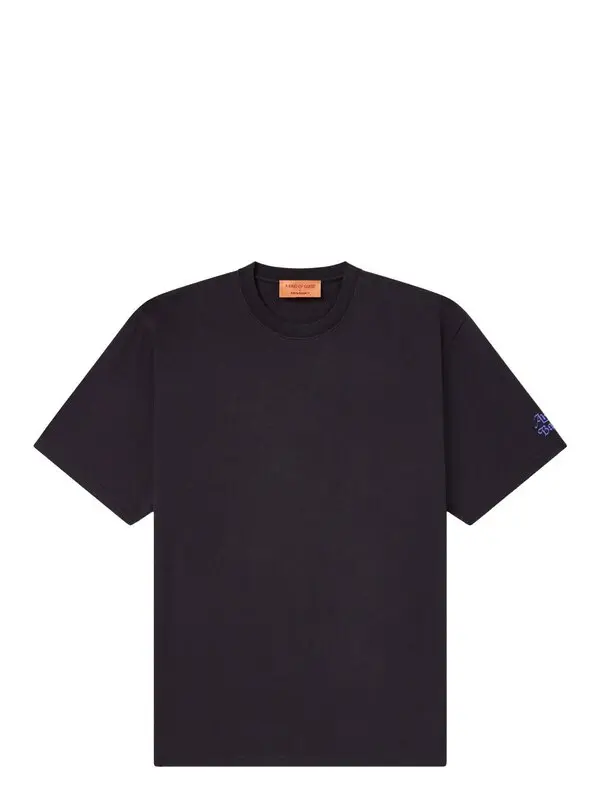 A KIND OF GUISE Basso Logo-printed Cotton-jersey T-shirt - Black