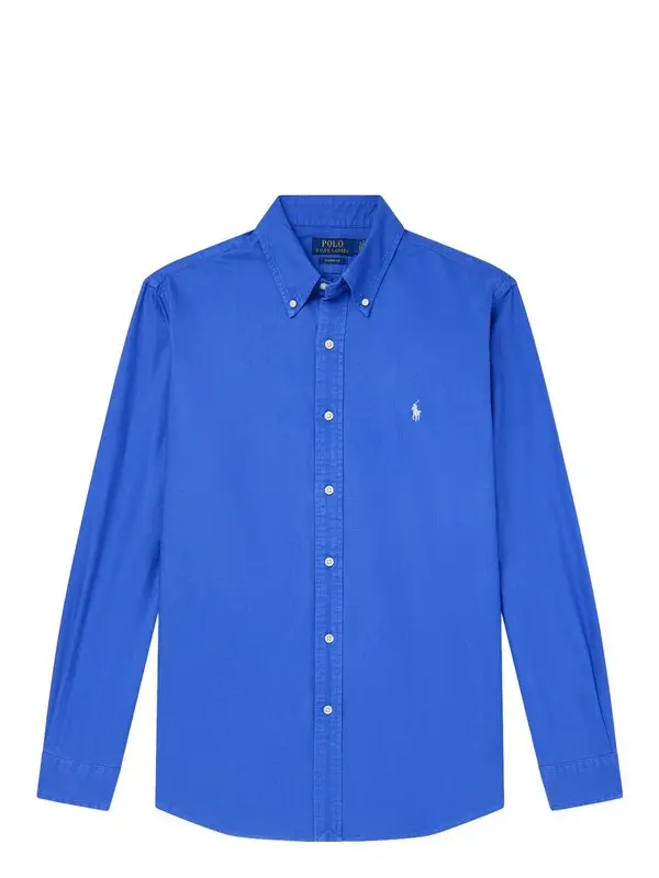 Polo Ralph Lauren Logo-embroidered Cotton Shirt - Blue