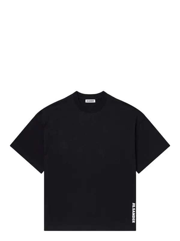 JIL SANDER Logo-print Cotton-jersey T-shirt - Black