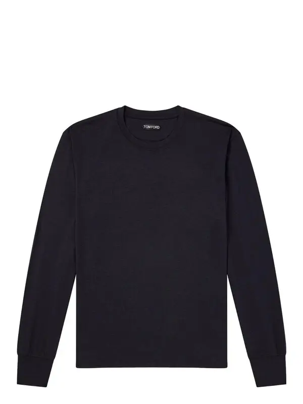 TOM FORD Slim-fit Lyocell And Cotton-blend Jersey T-shirt - Black