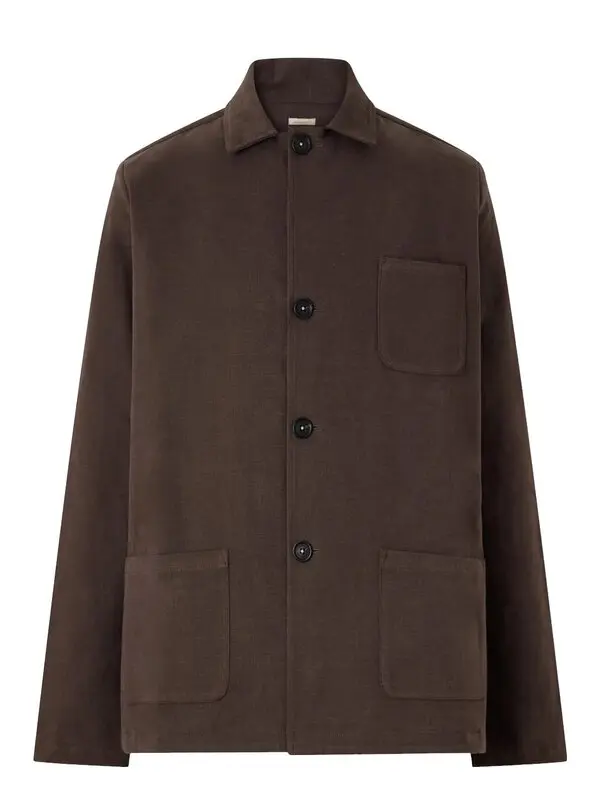 Massimo Alba Florida Cotton-blend Moleskin Overshirt - Brown