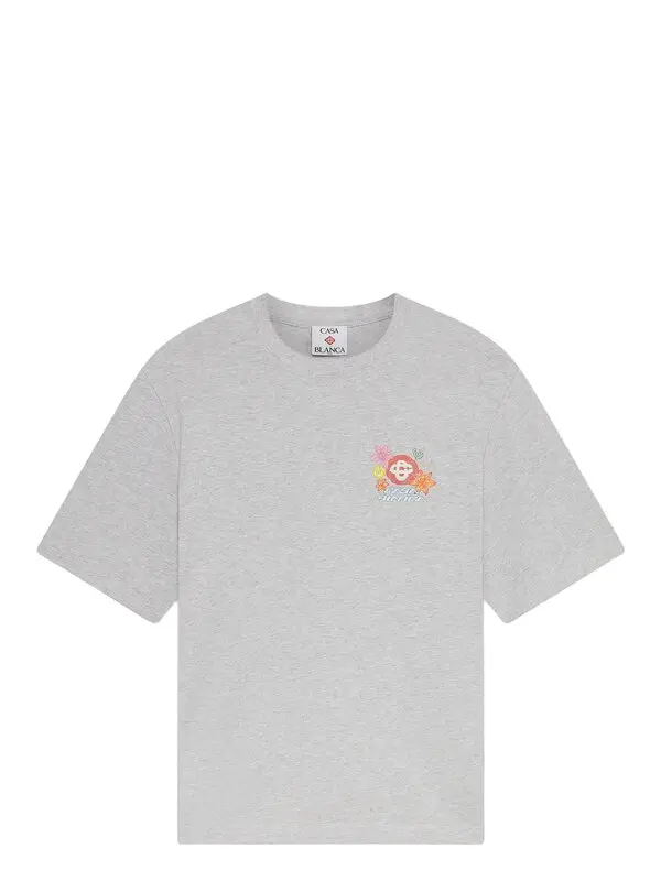 Casablanca Grey Collage D'icones Graphiques Short Sleeve T-shirt - Multicolor