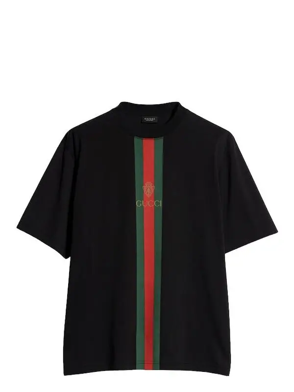 Gucci Cotton Jersey T-shirt With Print - Black