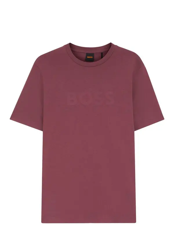 BOSS Regular-fit Cotton T-shirt With Modern Logo - Red