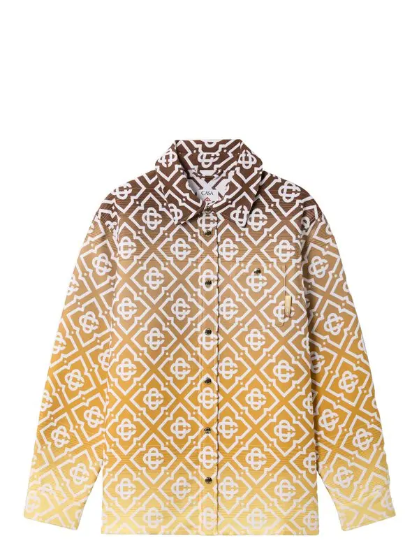 Casablanca Beige Gradient Monogram Shacket - Multicolor
