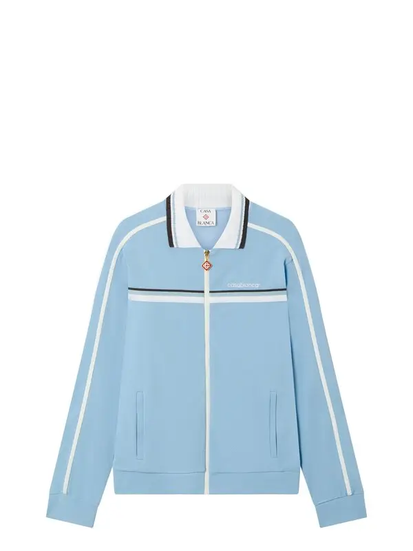 Casablanca Pale Piqué Track Jacket - Blue